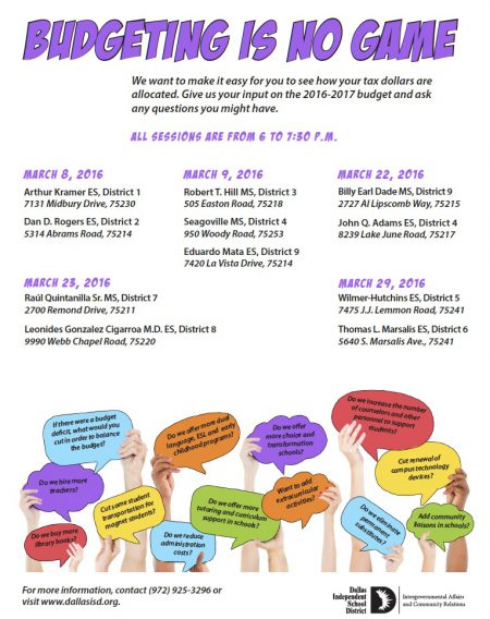 District invites public to upcoming budget meetings | The Hub